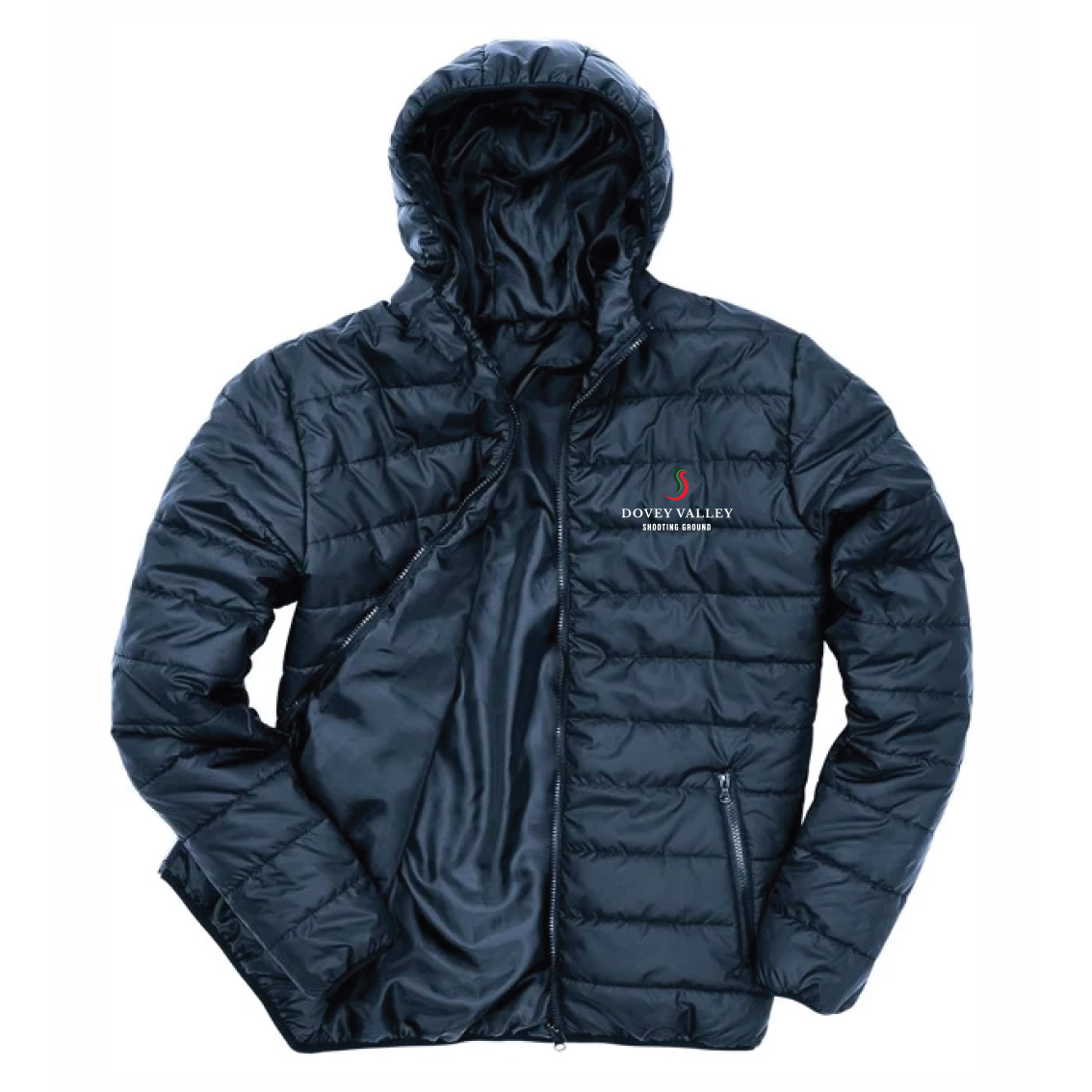 Dovey Valley Shooting Ground Padded Jacket Navy | Mid Wales Sign and ...